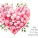 Pink Heart Clipart. Valentines Clipart, Love Clip Art, Wedding PNG ...