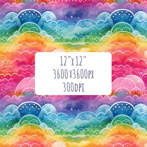 Rainbow Digital Paper, Seamless Pattern, Colored Pattern. Nursery ...