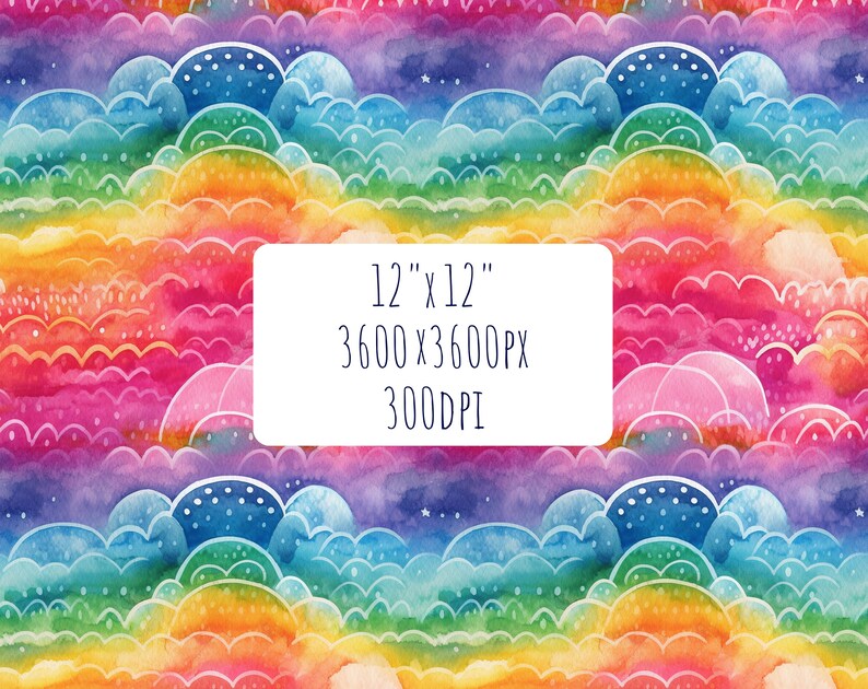 Rainbow Digital Paper Seamless Pattern Colored Pattern. - Etsy