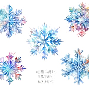 Snowflakes Clipart, Snow Clipart, Winter Clipart, Christmas. Digital ...