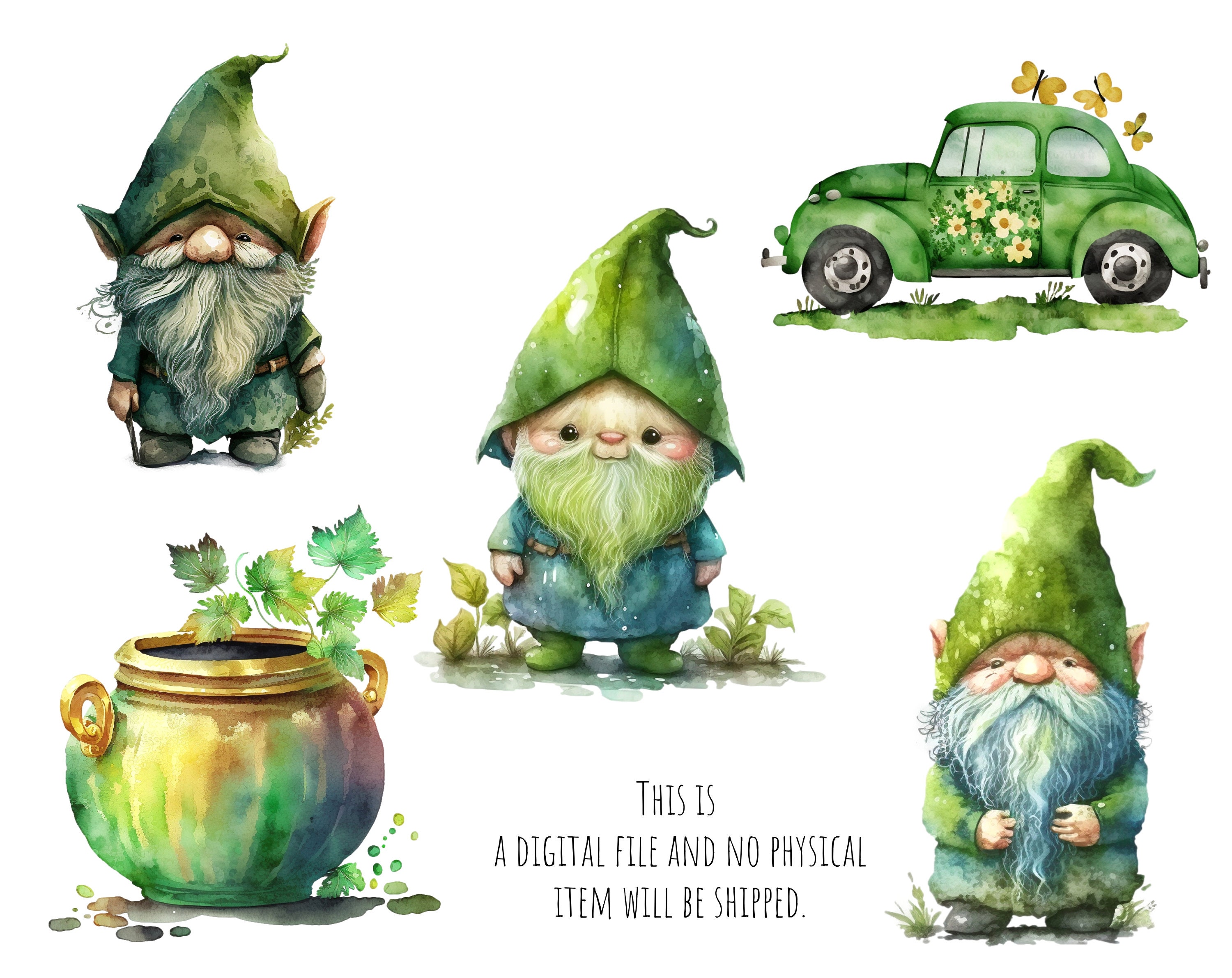 St.patrick 's Day Clipart Leprechaun Watercolor Clipart - Etsy