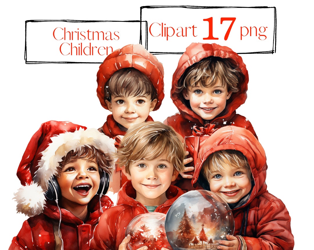 Christmas Children, Children Clipart, Christmas Clipart. Open Presents ...
