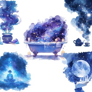 Celestial Clipart, Night Sky Clipart, Magic Clipart, Moon Clipart ...