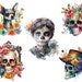 The Day of the Dead Clipart Halloween Clipart Día De - Etsy