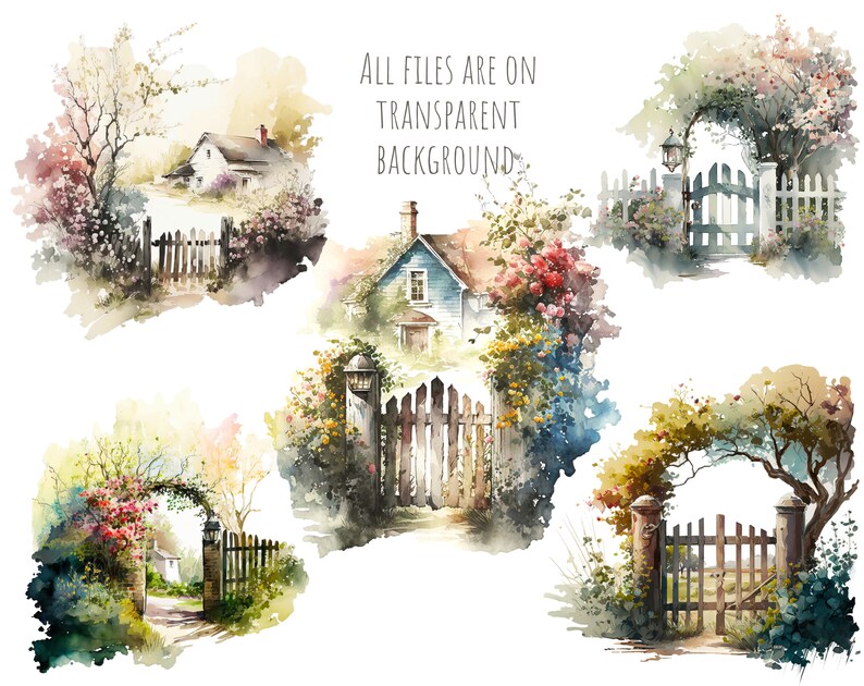 Gate Clipart Spring Gate Clip Art Door Png. Digital - Etsy