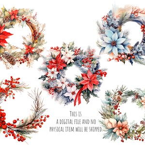 Christmas Wreath Clipart. Christmas Decorations Clipart. Christmas ...
