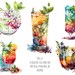 Spring Cocktails Clipart, Png Bundle, Png. Digital Watercolor. Free ...