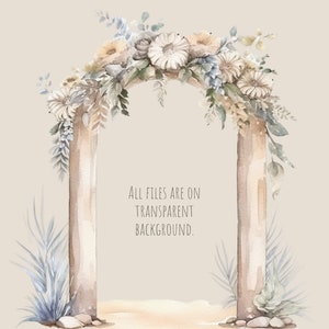 Watercolor Boho Floral Arches Clipart, Wedding Clipart, Love, Wedding ...
