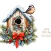 Birdhouse Clipart, Winter Birds Clipart, Christmas Clipart, Winter ...
