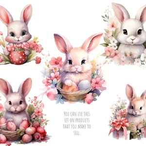 Easter Clipart, Easter Bunny Clipart, Spring Clipart, Boho Easter, Junk ...