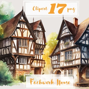 Fachwerk House Clipart, Cottage Clipart, Fairy Tale, German, Png ...
