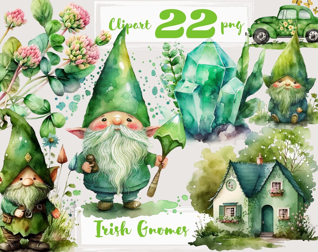 St.patrick 's Day Clipart, Leprechaun Watercolor Clipart, Irish Clipart ...