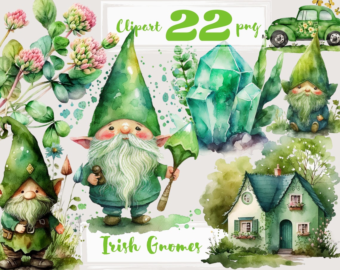 St.patrick 's Day Clipart Leprechaun Watercolor Clipart - Etsy