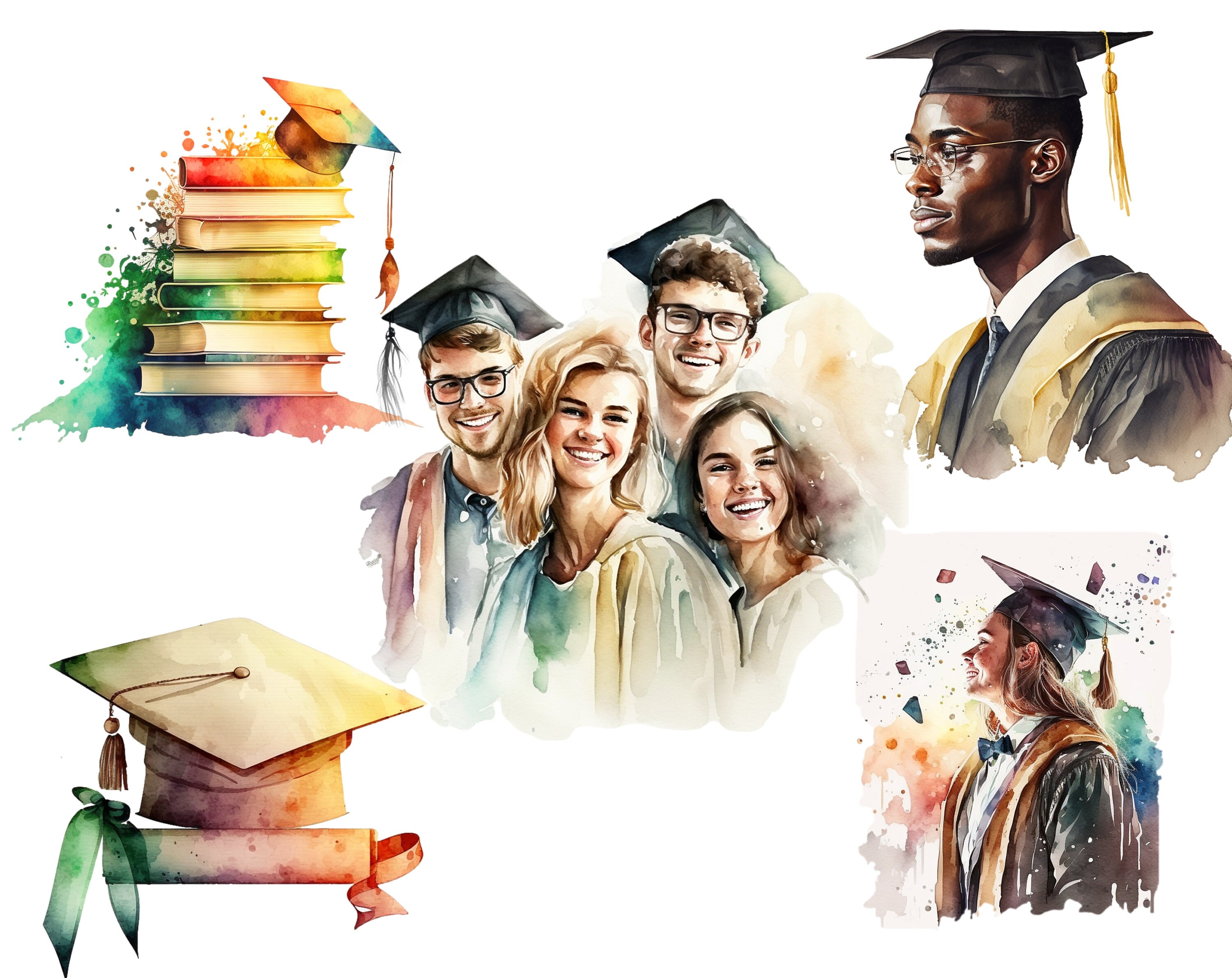 Imágenes prediseñadas de graduación. Clip Art de Escuela y - Etsy México