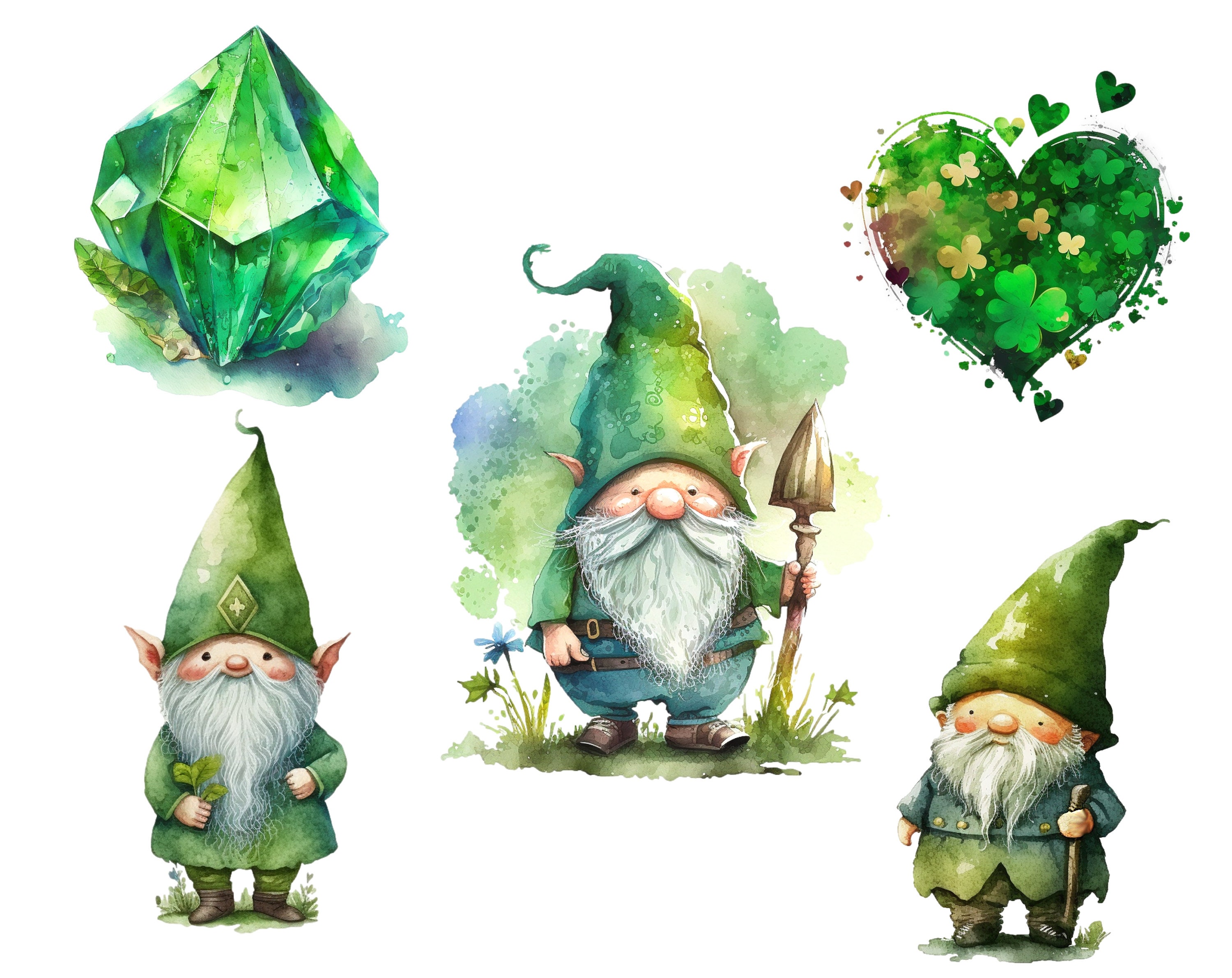 St.patrick 's Day Clipart Leprechaun Watercolor Clipart - Etsy