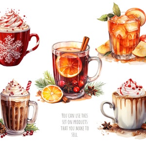 Winter Drinks Clipart, Christmas Clipart, Winter Clipart, Beverage ...