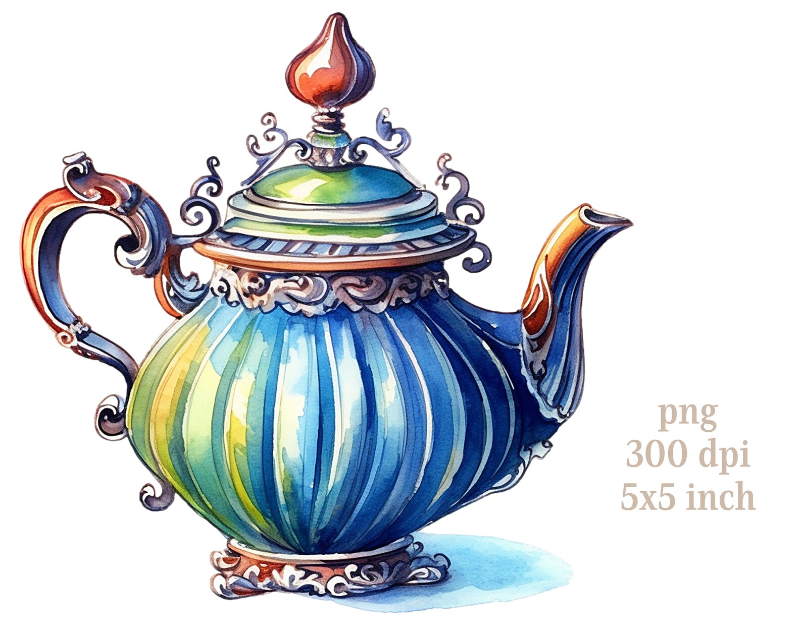 Tea Time Clipart, Tea Set Rococo Clip Art, Vintage Teacup Clipart ...