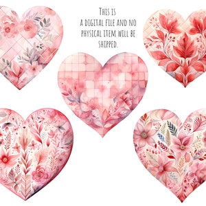 Pink Heart Clipart. Valentines Clipart, Love Clip Art, Wedding PNG ...