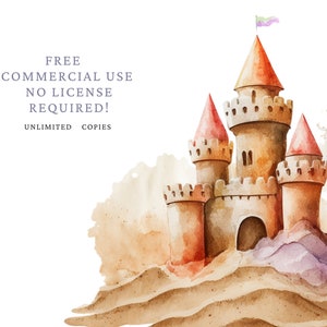 Sand Castle Clipart. Beach Clip Art. Vacation Clipart. Sea Resort ...