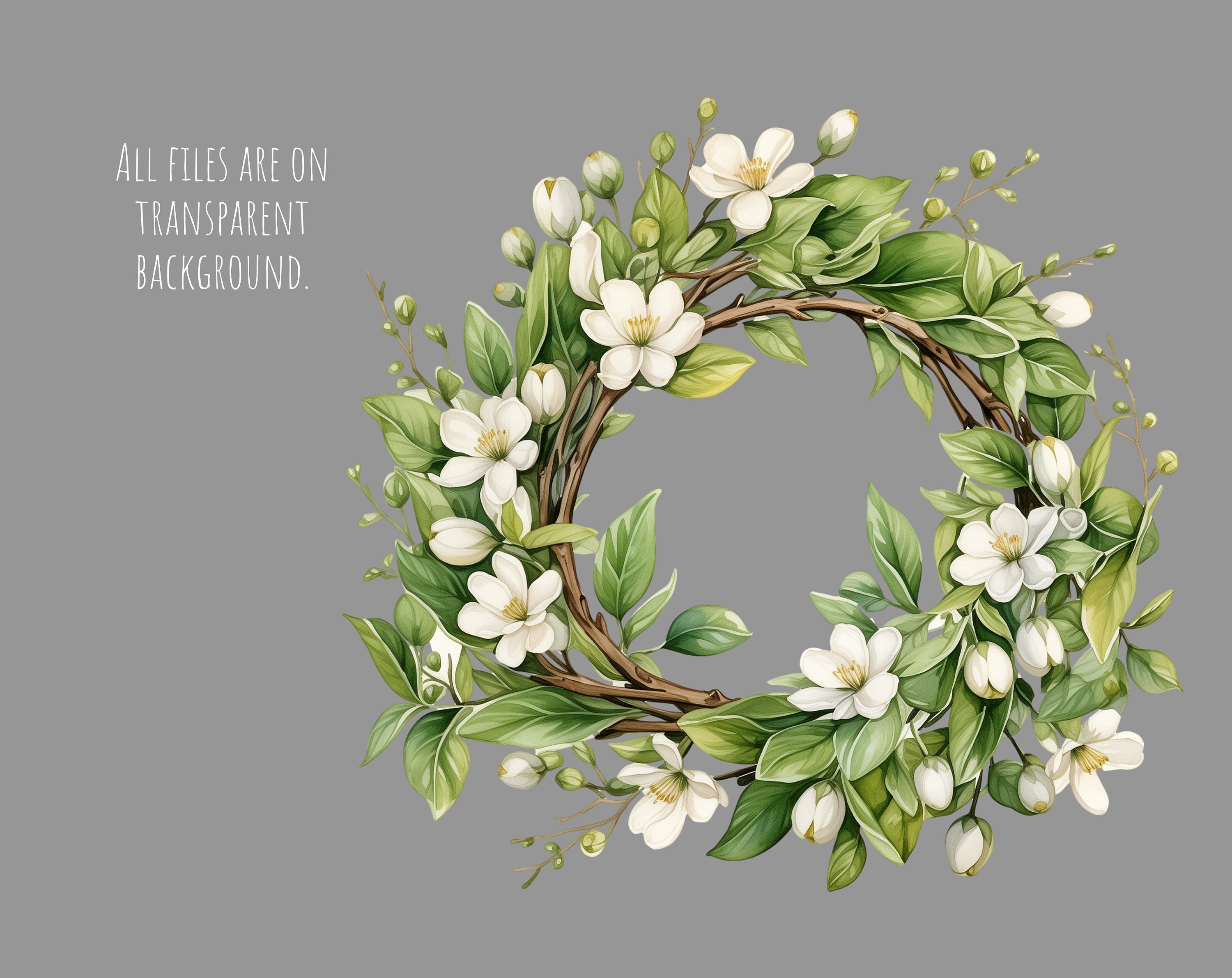 Easter Wreath Clipart. Spring Clipart. Floral Clipart, Bouquet, Flowers ...