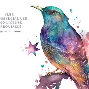 Magic Birds Clipart, Celestial Birds Clipart, Celestial Clip Art ...