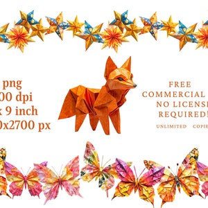 Origami Bundle. Origami Clipart, Paper Png. Stickers, Digital Download ...