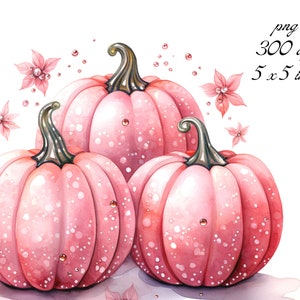 Pink Pumpkin Clipart, Garden, Fall Clipart, Autumn, Png. Digital ...