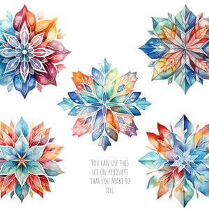 Snowflakes Clipart, Snow Clipart, Winter Clipart, Christmas. Digital ...
