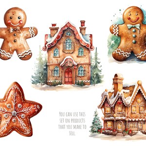Gingerbread Clipart, Christmas Clipart, Winter Clipart, Cooky Clipart ...