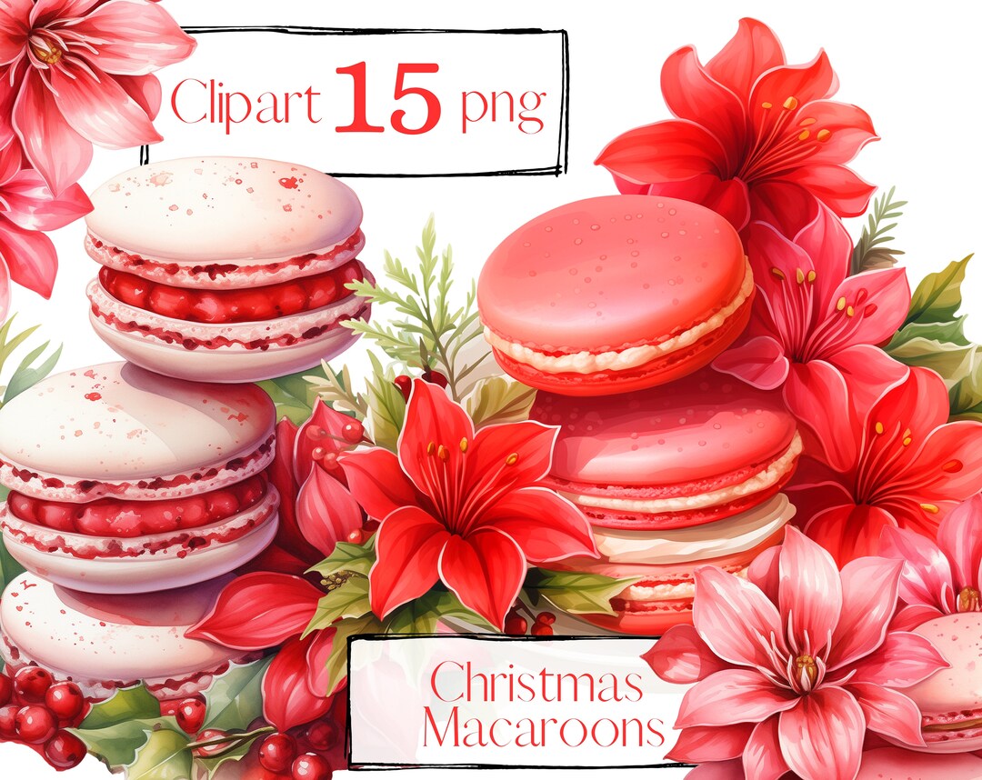 Macaroon Clipart, Cakes Clipart, Sweets Clip Art, St. Valentine's Day ...