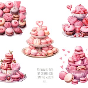 Cakes Clipart, Sweets Clip Art, St. Valentine's Day, Png. Digital ...