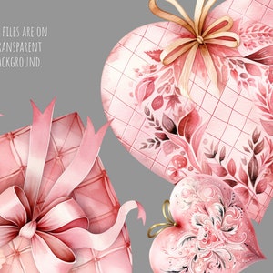 Pink Heart Clipart. Valentines Clipart, Love Clip Art, Wedding PNG ...