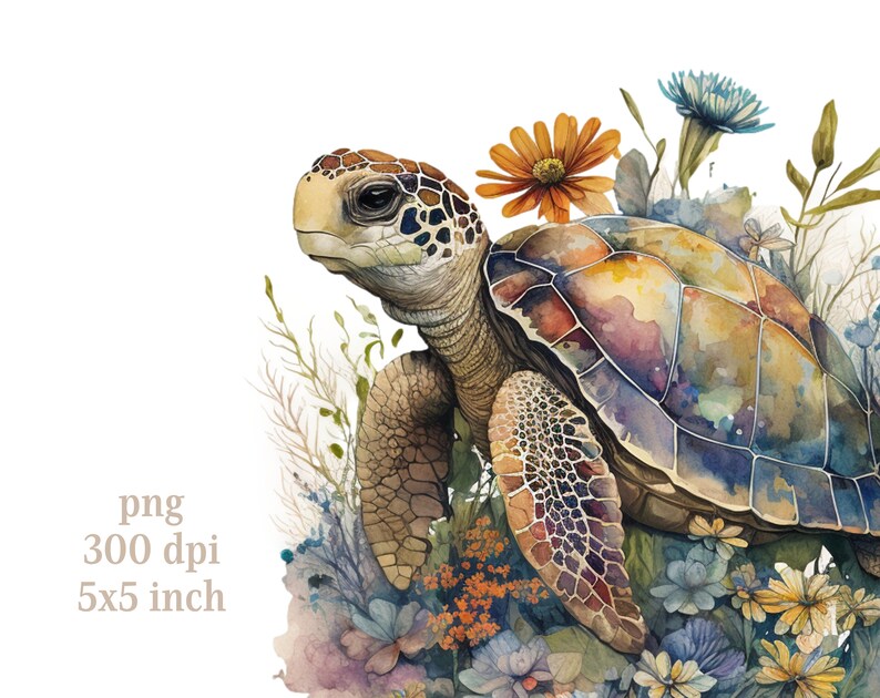 Turtle Clipart Nautical Clipart. Ocean Animal. Sea Animals - Etsy