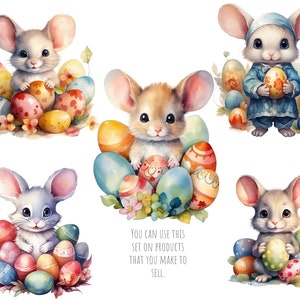 Easter Clipart, Easter Mouse Clipart, Spring Clipart, Boho Easter, Junk ...