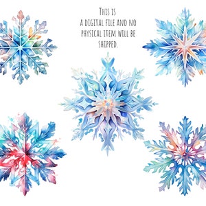 Snowflakes Clipart, Snow Clipart, Winter Clipart, Christmas. Digital ...