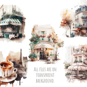 Coffee Shop Clipart, Cafe Clip Art, Png. Digital Watercolor. Free ...