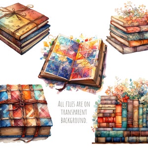 Book Clipart Books Bundle Reading Clipart Library Clipart - Etsy