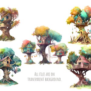 Treehouse Clipart, Tree House Clip Art, Png. Digital Watercolor. Free ...