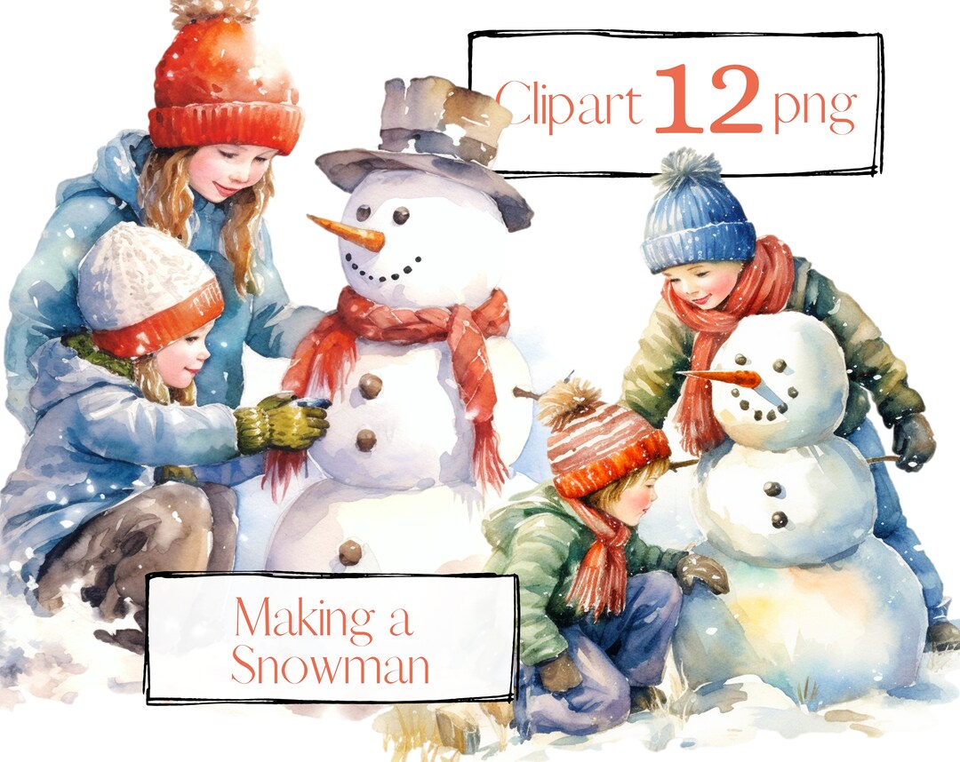 Snowmen Clipart, Christmas Clipart, Winter Clipart, Snowman Png, Man ...