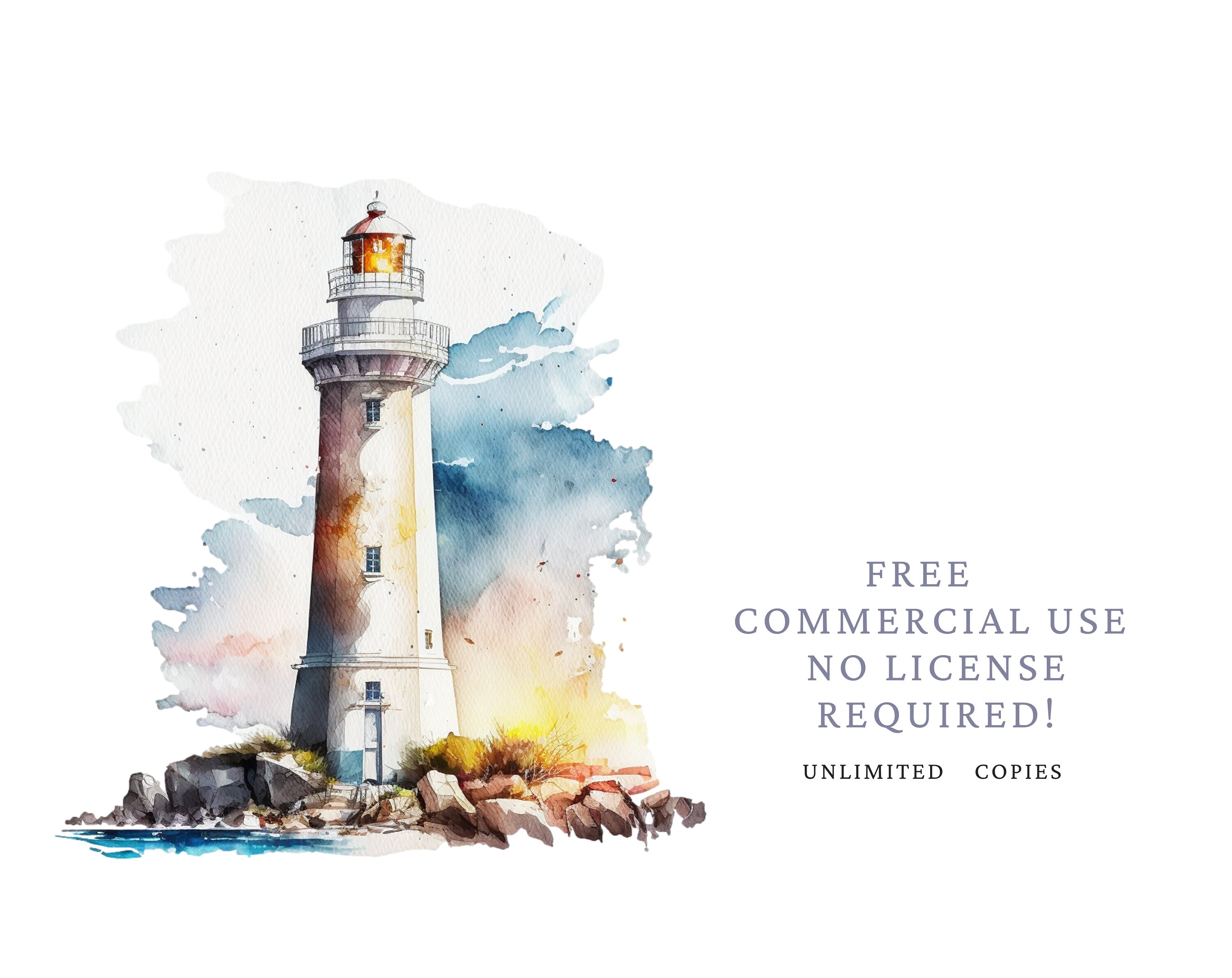 Lighthouse Clipart. Sea Clipart Nautical Clip Art PNG. - Etsy Australia