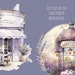 Lavender Coffee Shop Clipart, Cafe Clip Art, Png. Digital Watercolor ...