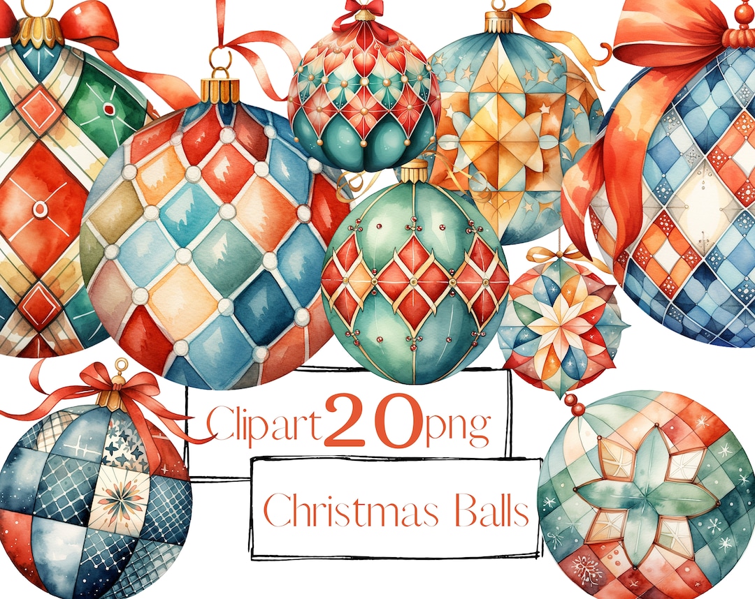 Christmas Balls Clipart. Christmas Decoration Clipart. Christmas ...