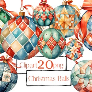 Christmas Balls Clipart. Christmas Decoration Clipart. Christmas ...