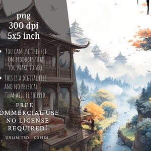 Balcony Digital Paper, Travel Digital Paper. Watercolor Scrapbook Paper ...