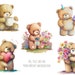 Valentines Day Love Bears Clipart, Valentine Png, Love Bears Png ...