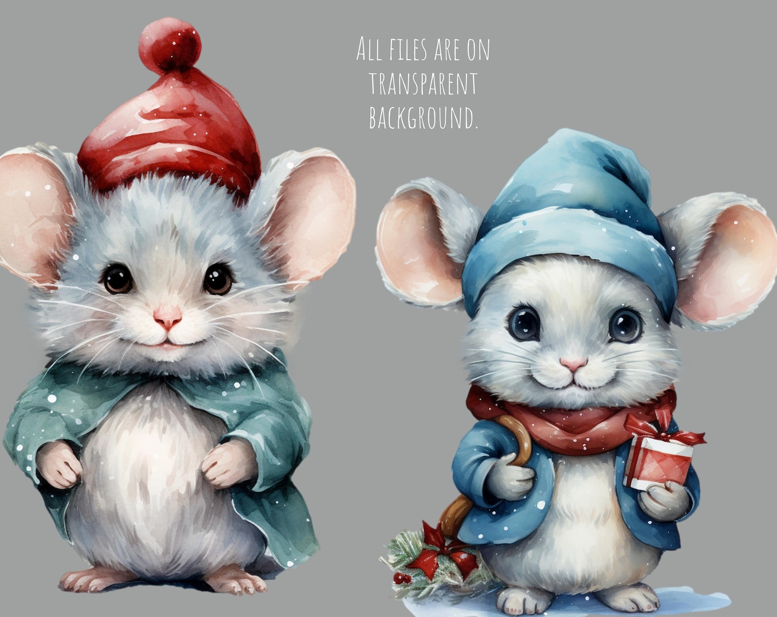 Christmas Mouse Clipart, Winter Mice Clipart Winter Clipart, Kid ...
