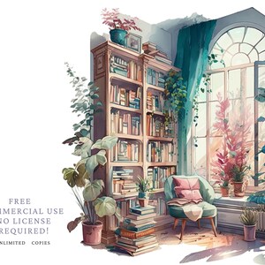 Book Clipart, Books Bundle, Reading Clipart, Library Clipart, Old Books ...