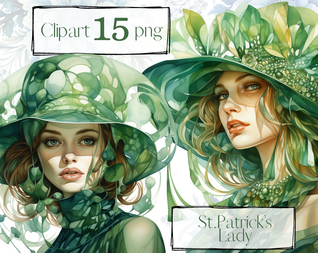 Green Lady Clipart, Irish Lady Clipart, St.patrick 's Day Clipart ...