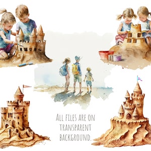 Sand Castle Clipart. Beach Clip Art. Vacation Clipart. Sea Resort ...