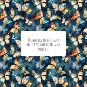 Butterfly Digital Paper, Seamless Pattern, Flower Pattern. Floral ...